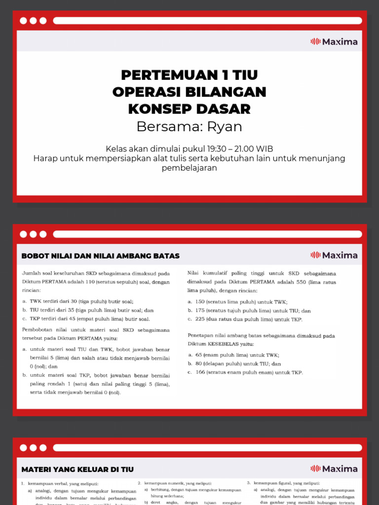 PERTEMUAN 1 Konsep Berhitung (Operasi Bilangan) | PDF