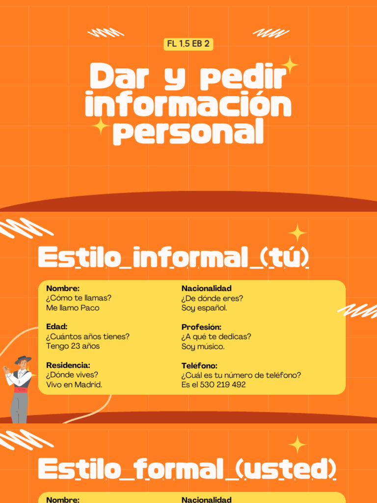 Dar y Pedir Información Personal | PDF