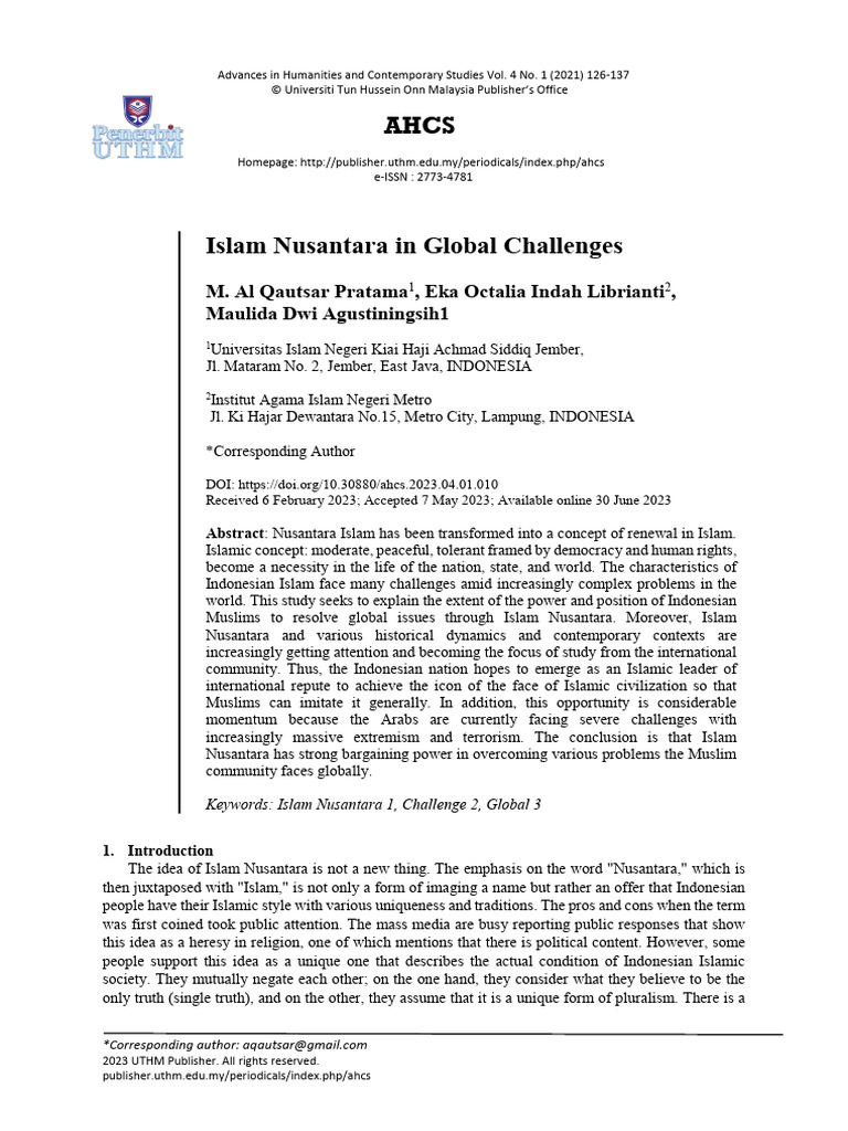 Islam Nusantara in Global Challange | PDF | Southeast Asia | Globalization