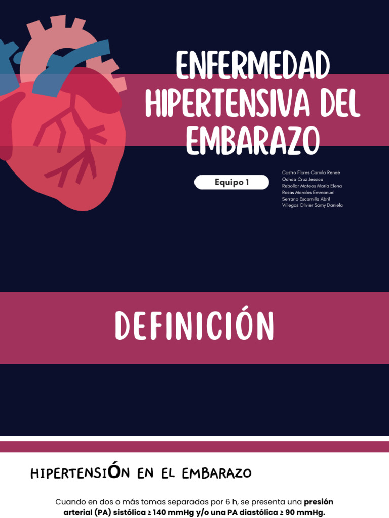 Hipertensión en el Embarazo: Definición y Clasificación | PDF ...