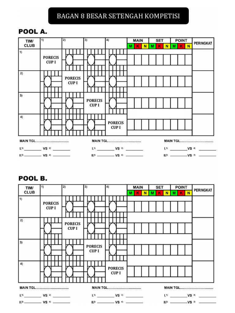 Bagan 8 Besar Setengah Kompetisi | PDF