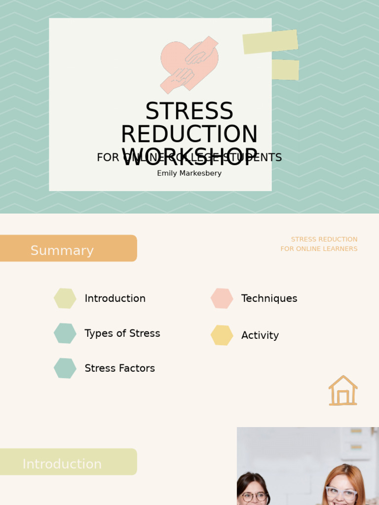 Stress Reduction Workshop for Online Students | PDF | Stress Management ...