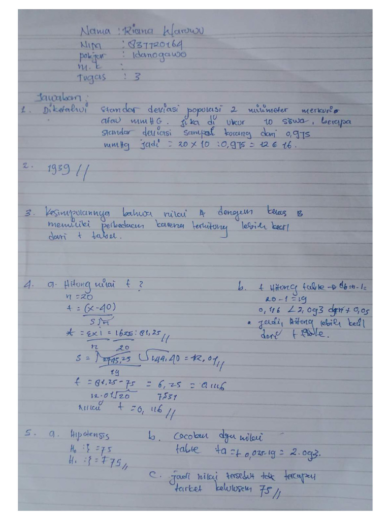Statistika Tiga-Dikompresi | PDF