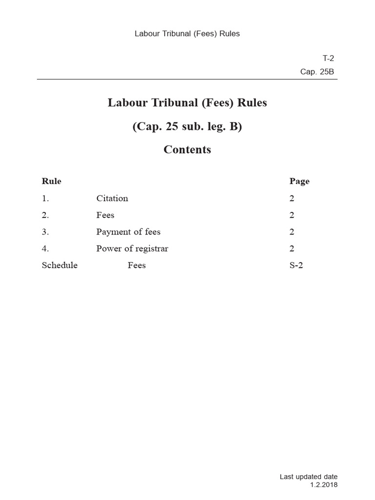 Labour Tribunal Fees Rules | PDF | Domain Name Registrar | Judiciaries