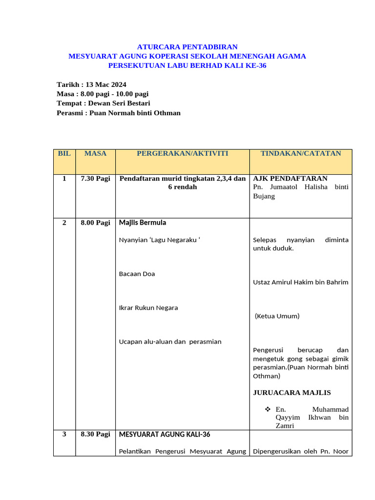 Aturcara Pentadbiran | PDF