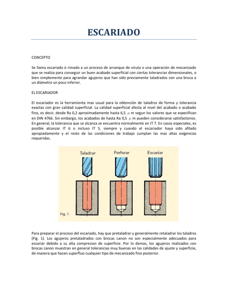 Guía sobre escariado y escariadores | PDF | Perforar | Herramientas