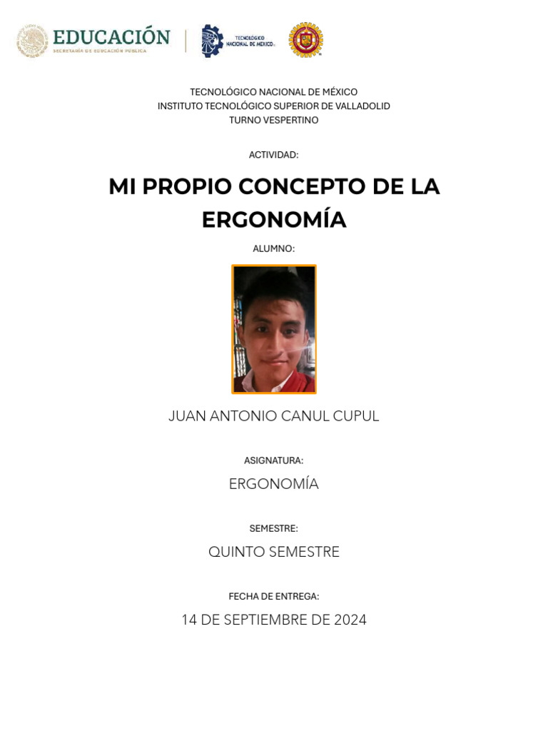 Canul Cupul Juan Antonio Tema Act04 | PDF | Factores humanos y ergonomía