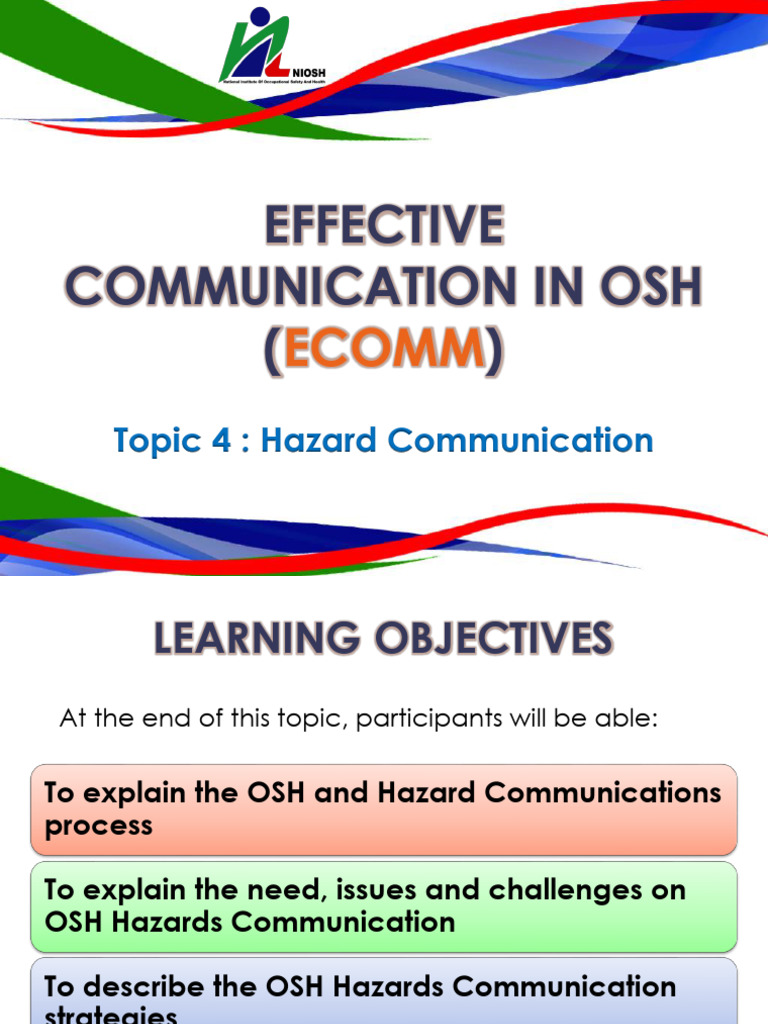 Topic 4-Hazard Communication | PDF | Hazards | Risk