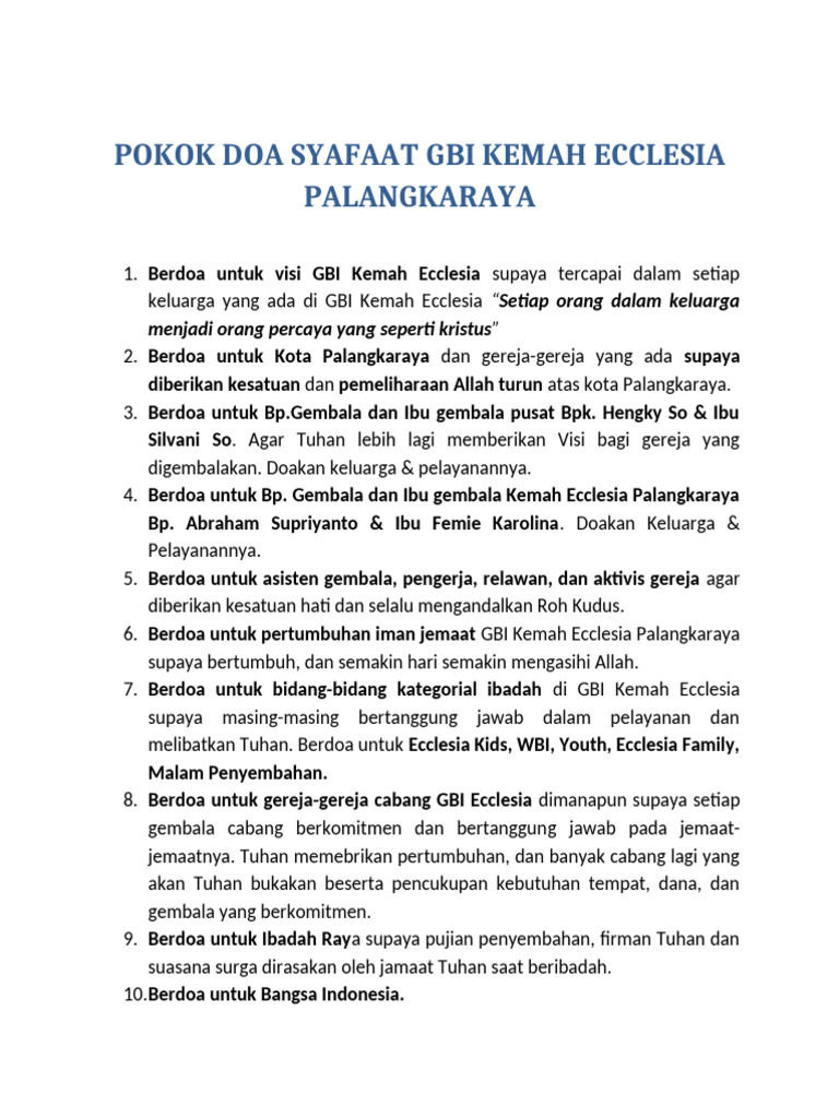 Pokok Doa | PDF