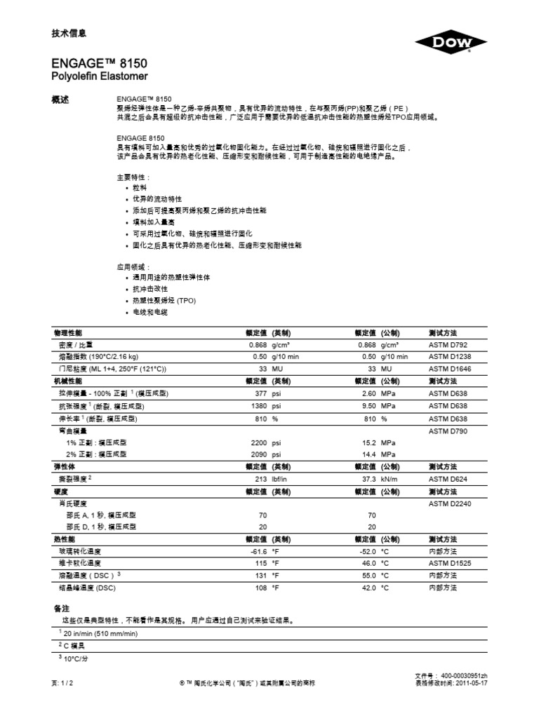 Engage 8150 TDS | PDF