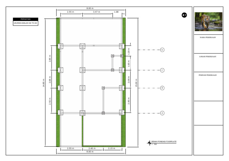 Denah - Pondasi Footplate | PDF