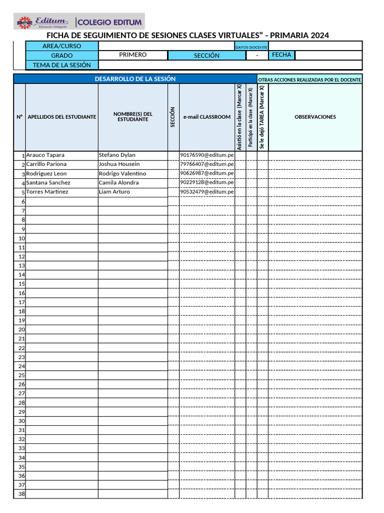 REG SEG Primaria 2024 | PDF