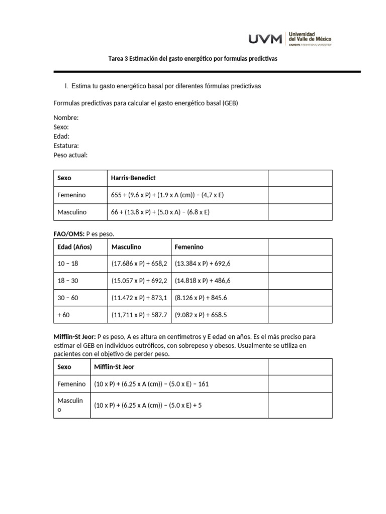 Tarea 3 Formulas Predictivas GEB 1 | PDF | Obesidad | Atractivo físico