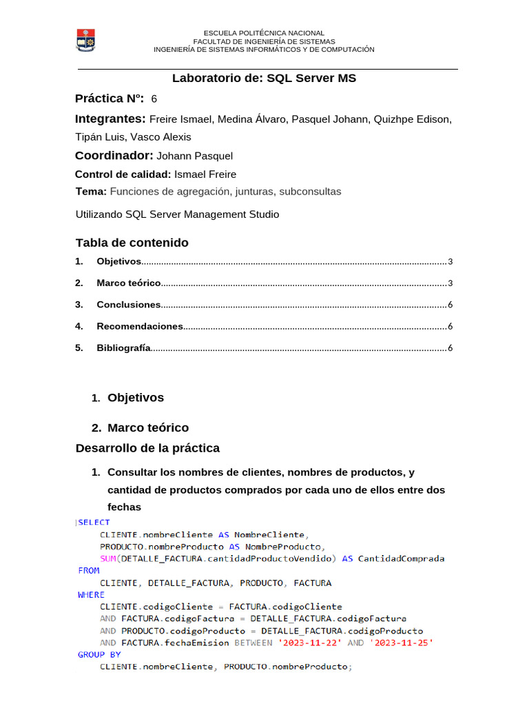 Práctica SQL Server: Consultas y Funciones | PDF | Informática