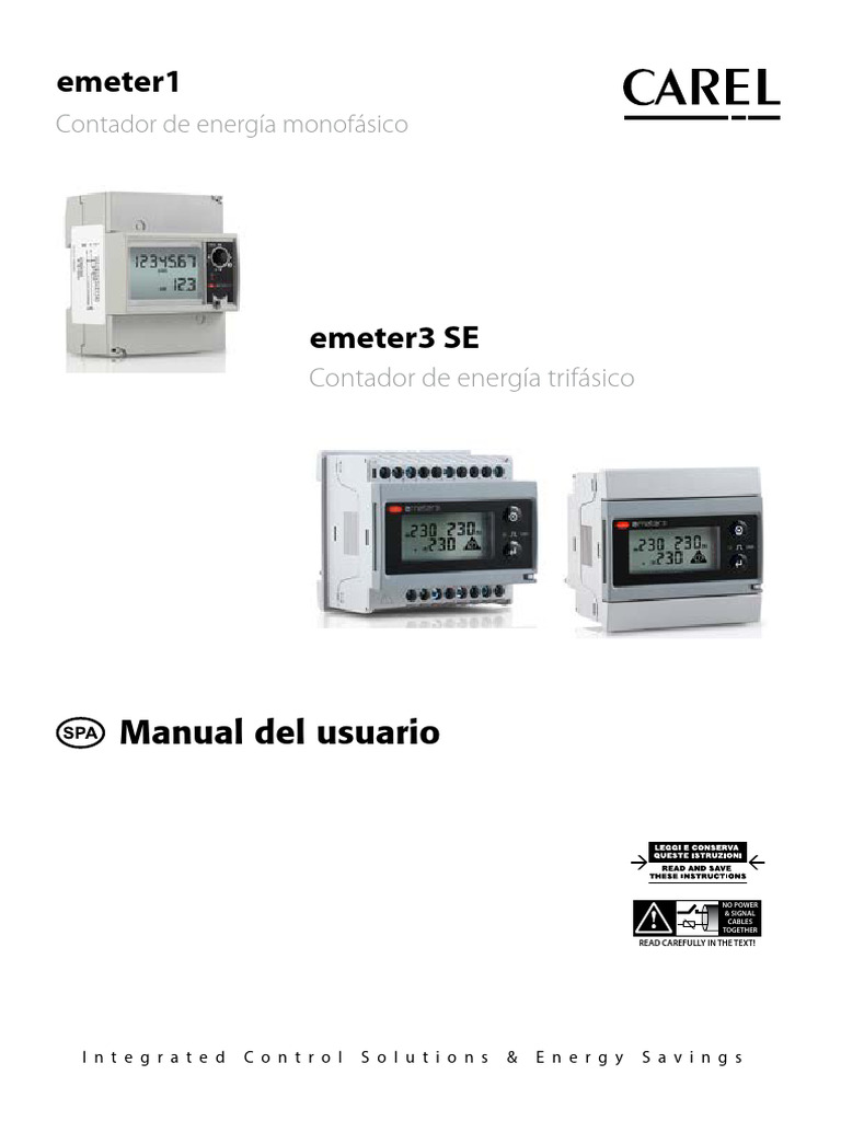 Manual Emeter Carel | PDF | Residuos | Ingenieria Eléctrica