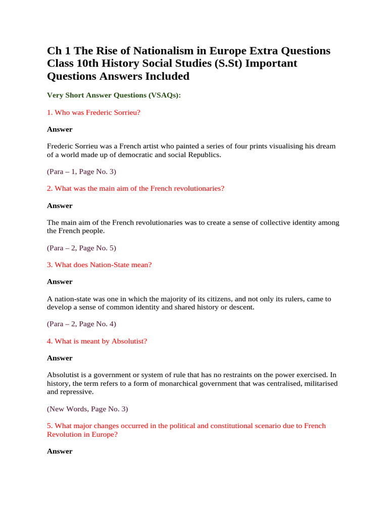 Nationalism in Europe: Key Concepts & Questions | PDF | German Empire | Kingdom Of Prussia