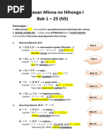 Rangkuman Minna Bab 1-25 | PDF