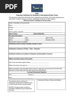 U.S. DOT Service Animal Air Form | PDF | Animals And Humans