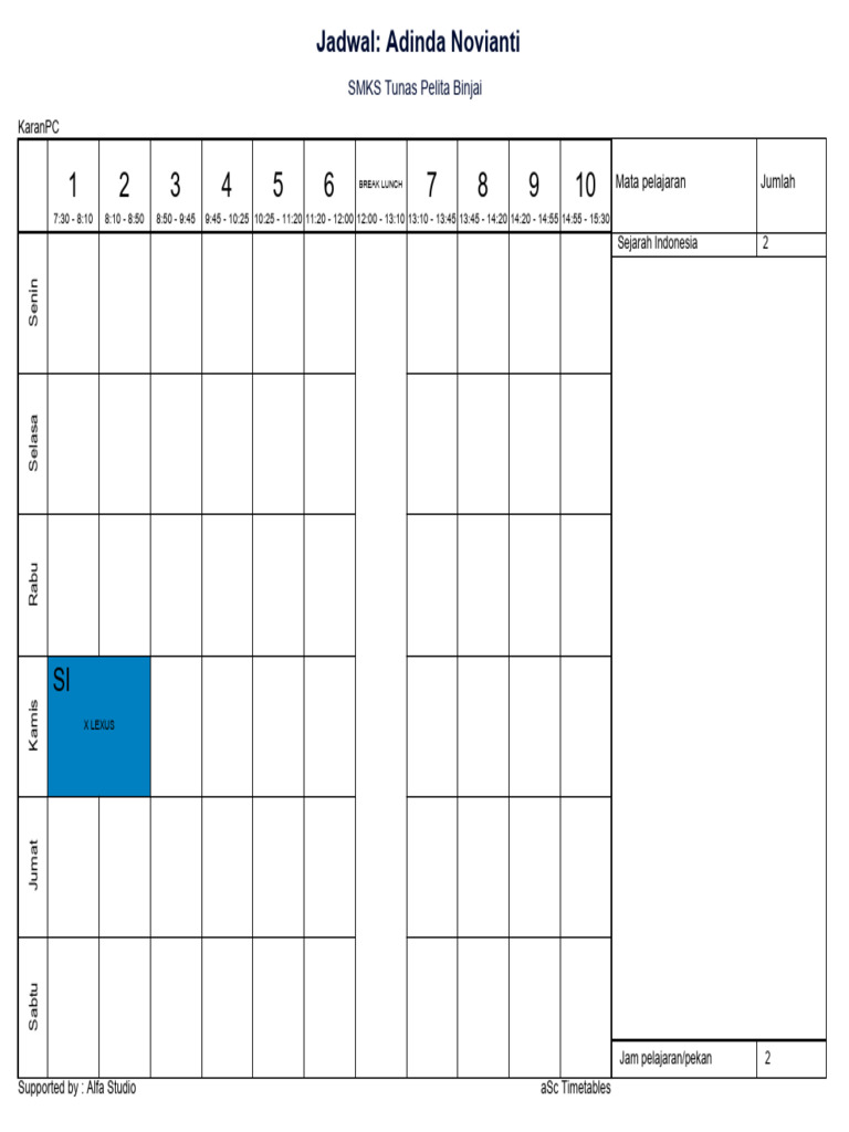 Revisi Jadwal Guru T.tep 2024 | PDF
