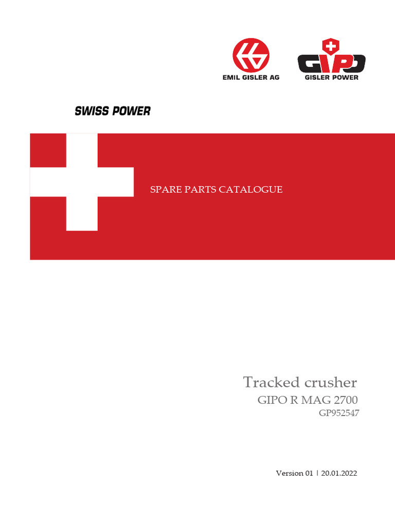 GIPO R MAG 2700 Spare Parts Catalogue | PDF | Belt (Mechanical) | Vehicles