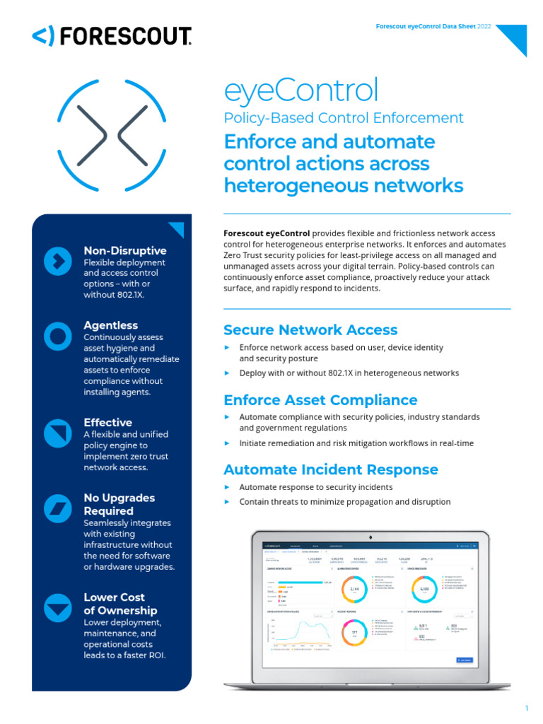 ForeScout Eyecontrol | PDF | Computer Security | Security