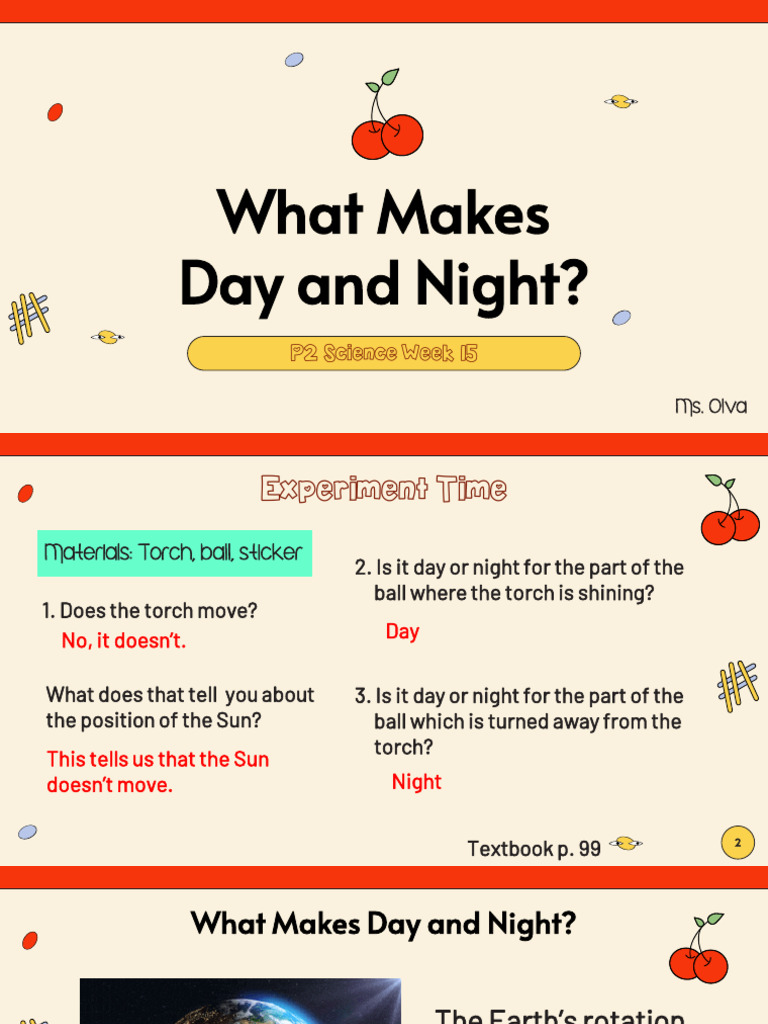 P2 Science Week 15 What Makes Day and Night | PDF