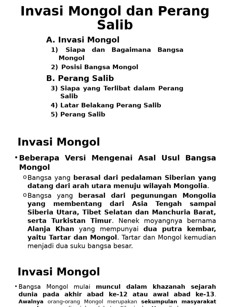 Invasi Mongol Dan Perang Salib | PDF