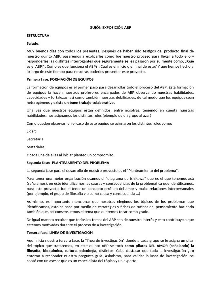 Fases Del ABP | PDF | Pensamiento | Amor