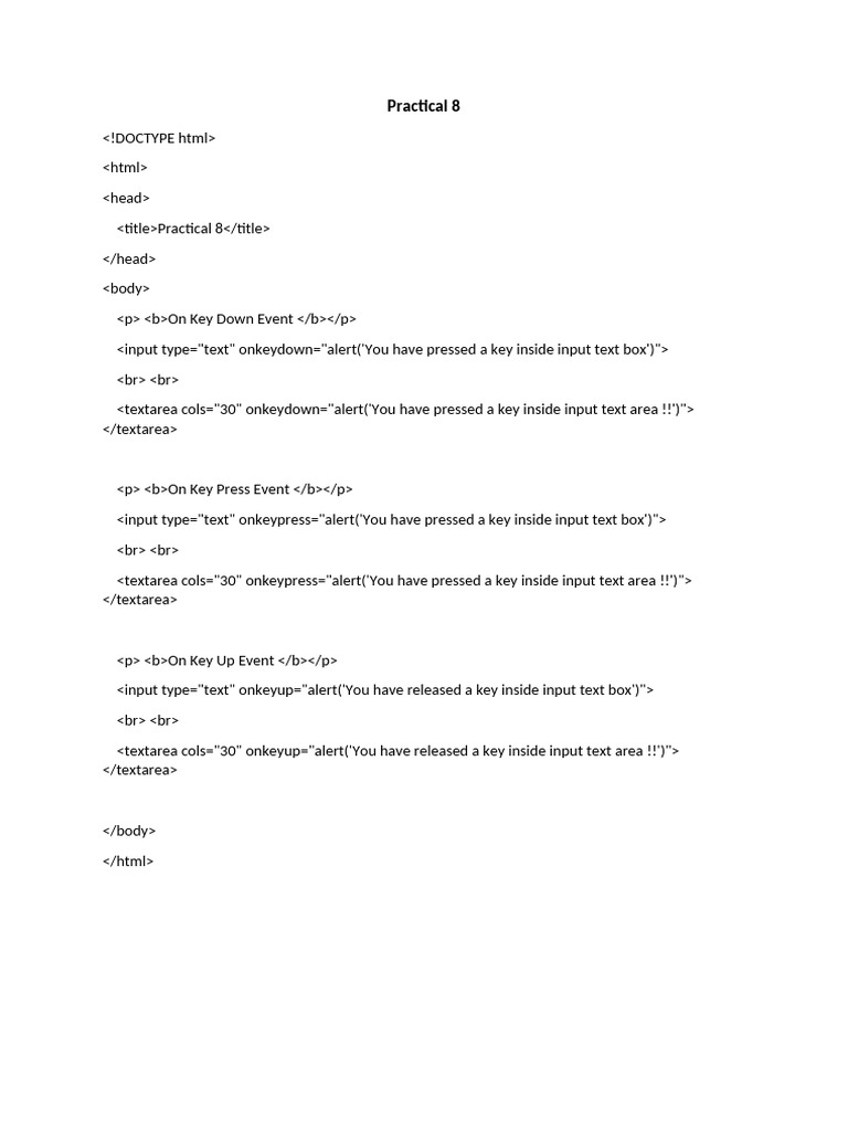 Practical 8 | PDF