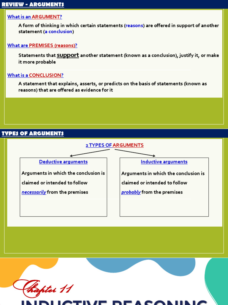 Chapter 11 - Inductive Reasoning | PDF | Argument | Inductive Reasoning