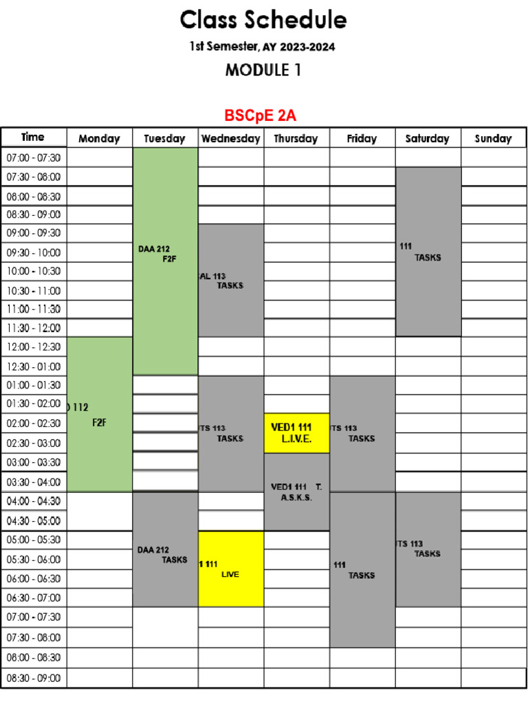 Bscpe 2a 1st Sem Ay 23 24 | PDF