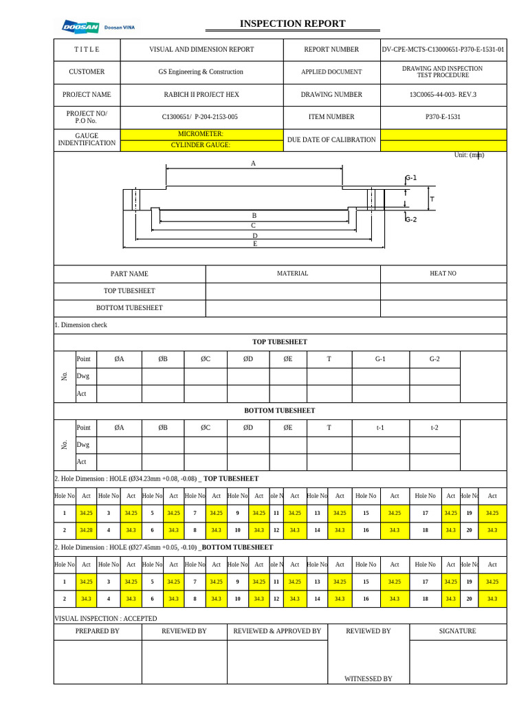 0.form MACHINING Tube Sheet | PDF