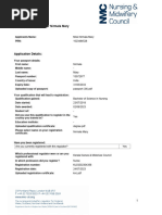 NMC Statement of Entry for Asana Adam | PDF