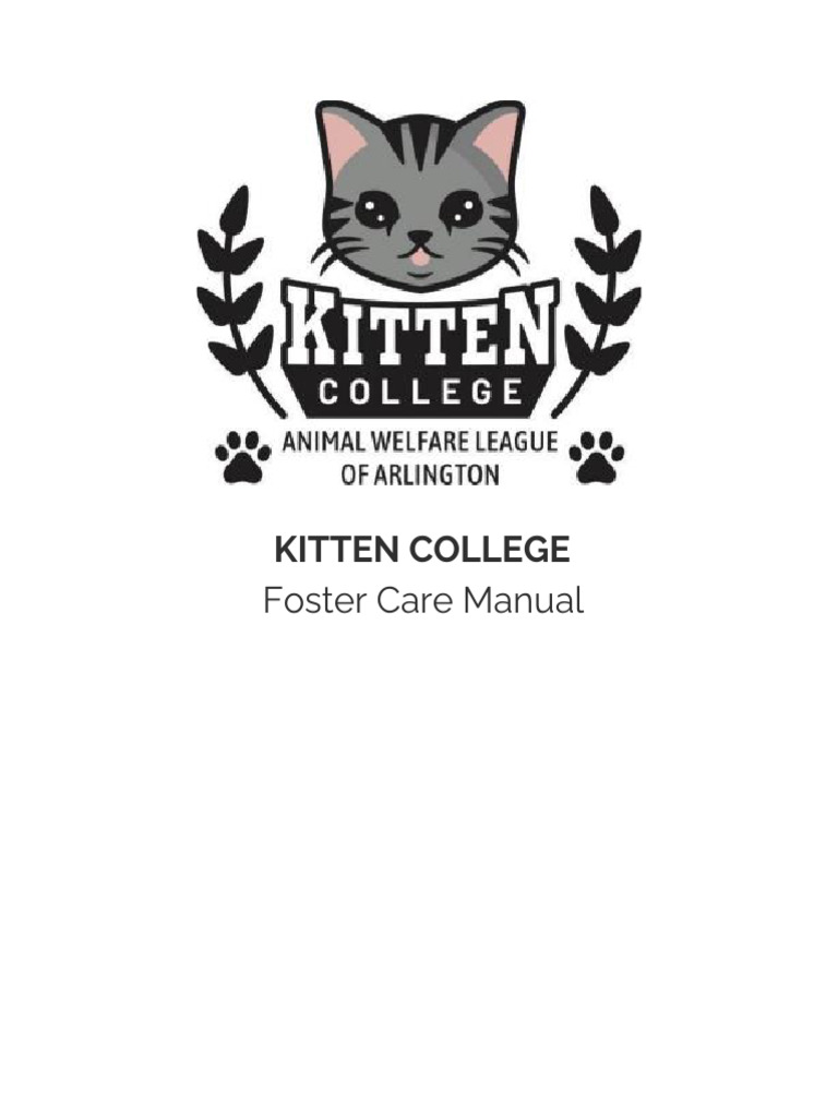 KITTEN COLLEGE Foster Care Manual | PDF