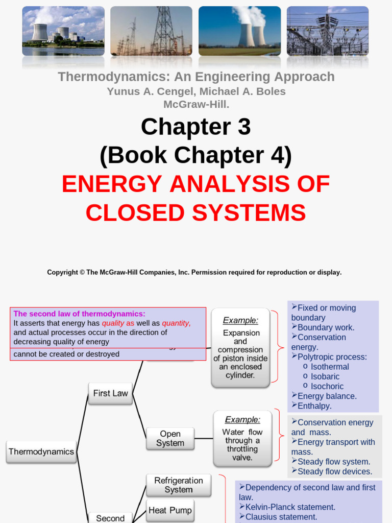 Book Chapter 4-Energy Analysis of Closed Systems | PDF | Gases | Enthalpy