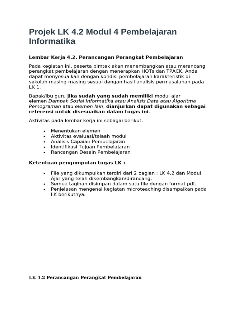 LK 4.2 Perangkat Pembelajaran-SMP-rev | PDF