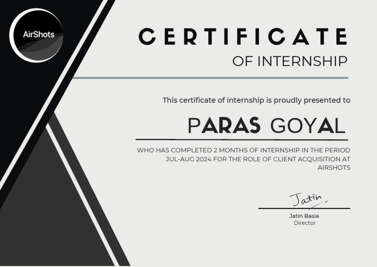 Certificate Internship | PDF