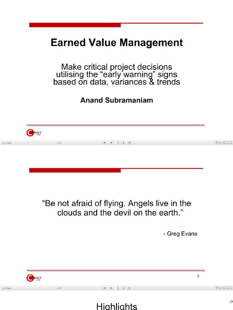 Earned Value Management | PDF