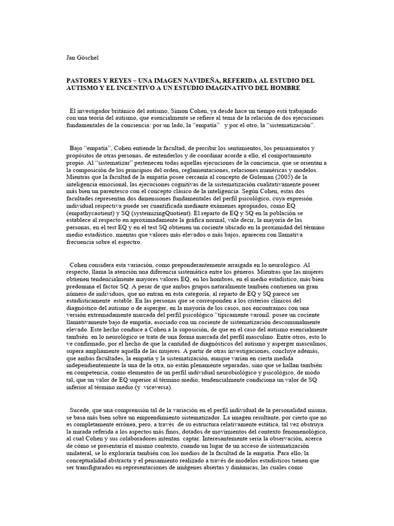 Jan Göschel Una Imagen Referida Al Autismo | PDF | Espectro autista ...