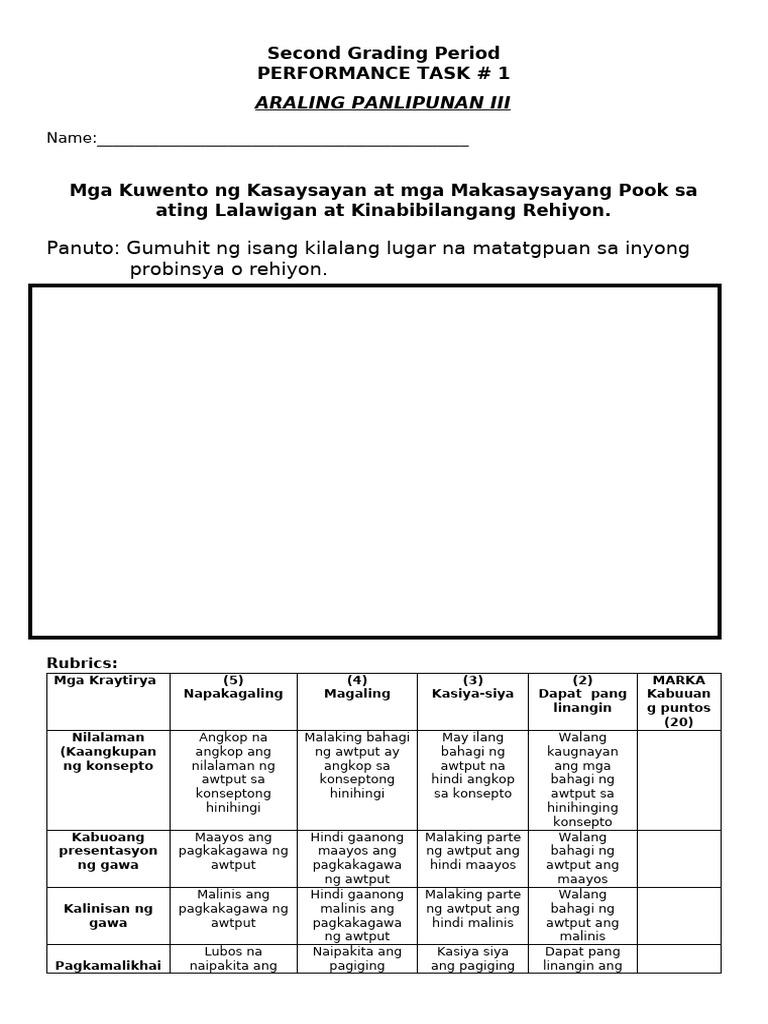 Grade 3 2nd Q PTASK 1 ALL SUBJECTS | PDF