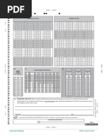 Answer Sheet Toeic | PDF