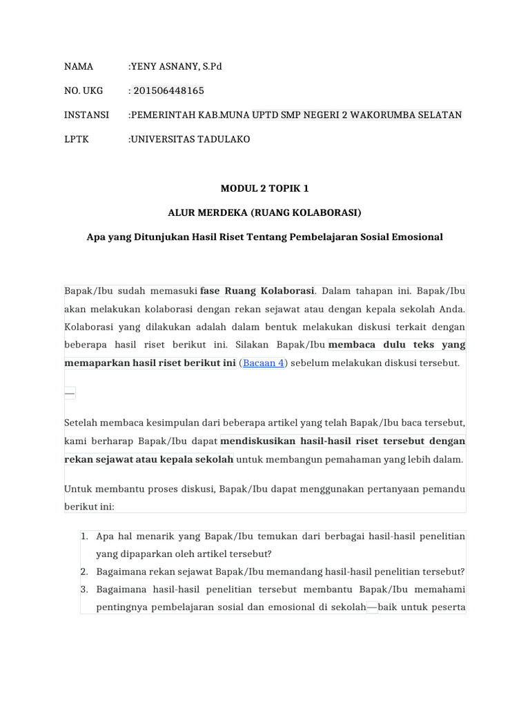 MODUL 2 TOPIK 1 ALUR MERDEKA (RUANG KOLABORASI) Apa Yang Ditunjukan ...