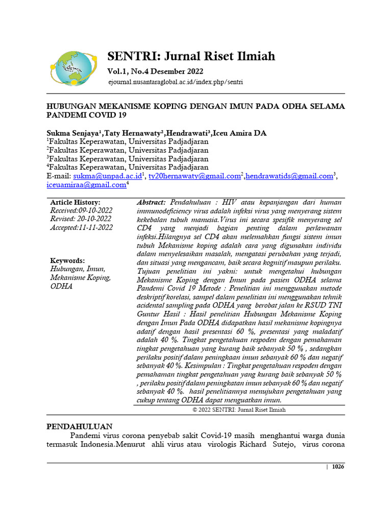 SENTRI: Jurnal Riset Ilmiah: Vol.1, No.4 Desember 2022 | PDF