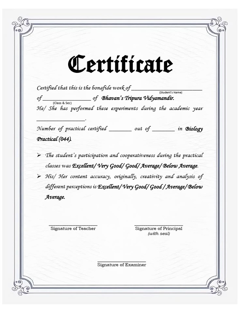 Biology Certificate | PDF | Career & Growth | Business