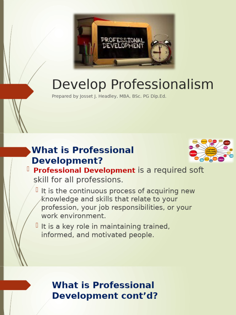 Guide to Professional Development Skills | PDF | Goal | Performance ...