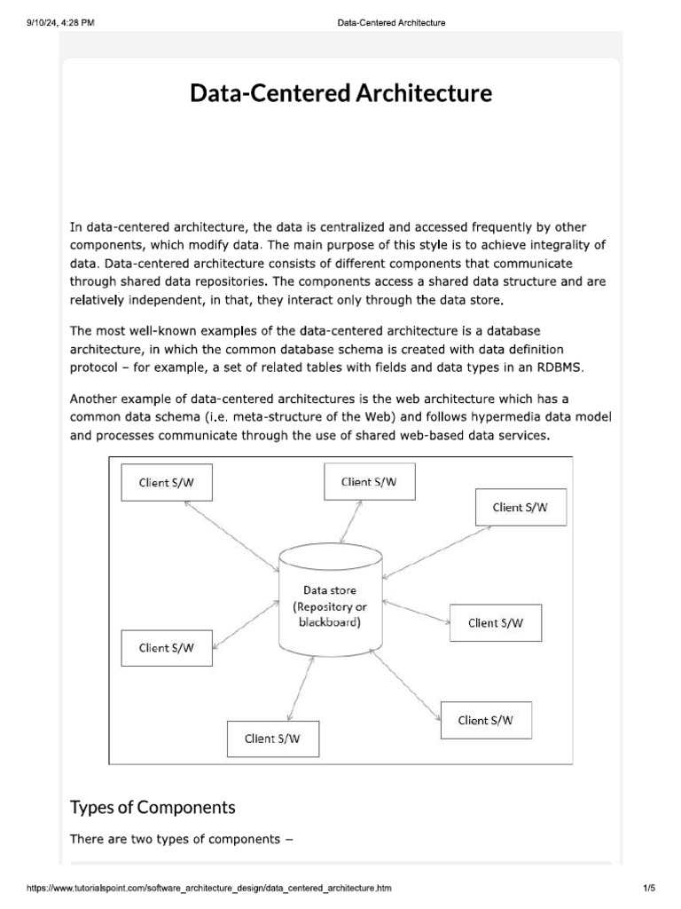 Data Centered Archictecture | PDF