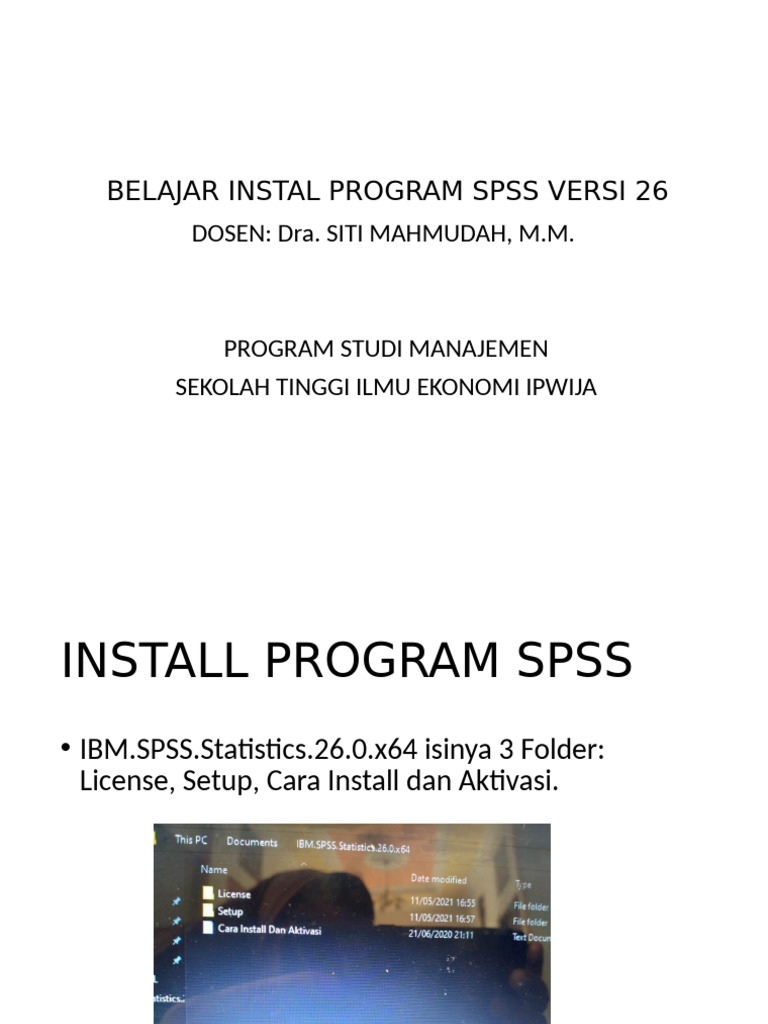 Belajar Install Spss Versi 25 Atau 26 | PDF | Karier & Perkembangan