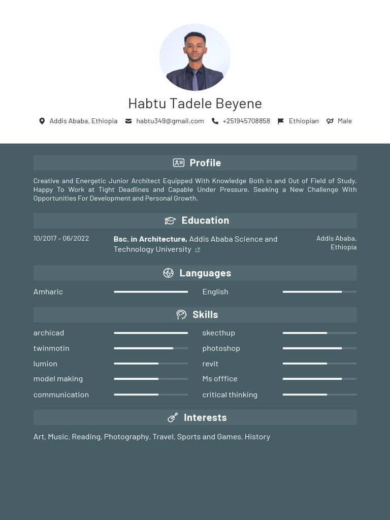 Habtu Tadele Beyene FlowCV Resume 20240528 | PDF | Ethiopia | Business