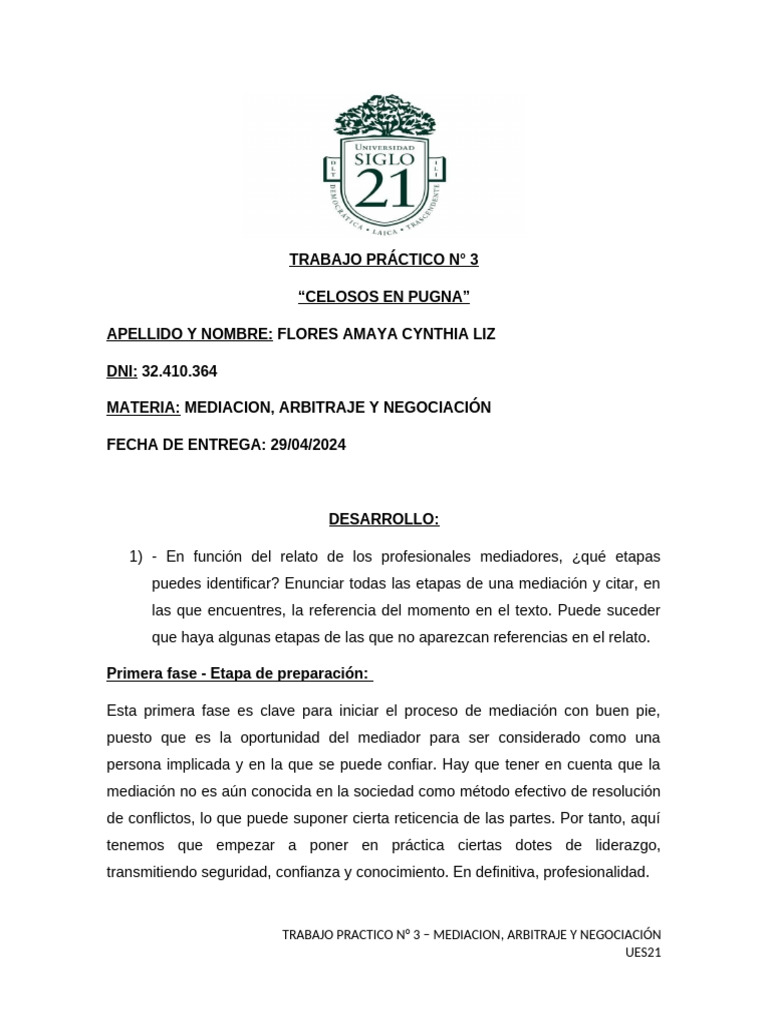 Tp3 Mediacion Pdf Mediación