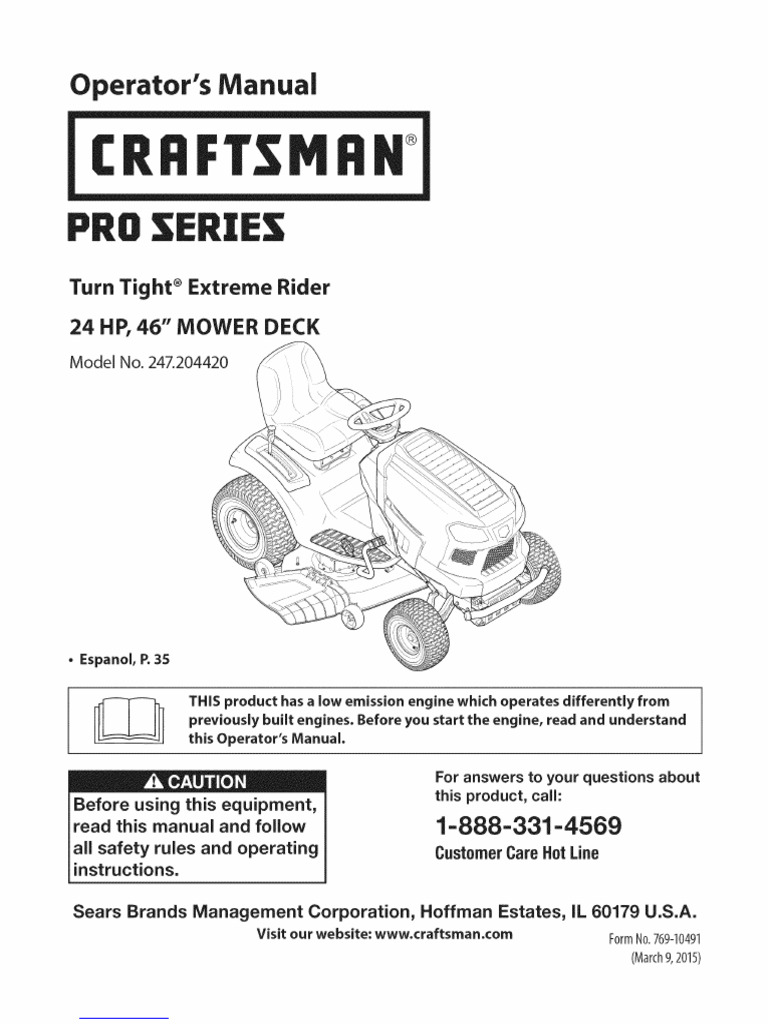 Craftsman T8000 Pro Series Lawnmower 247204420 | PDF | Tractor | Vehicles